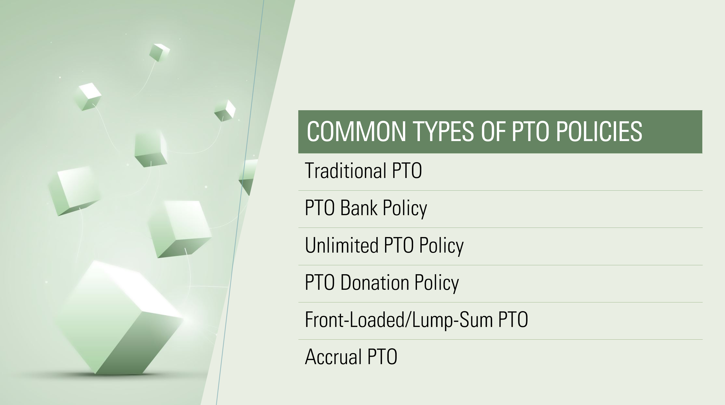Common Types of Paid Time Off (PTO) Policies: Traditional, Bank ...